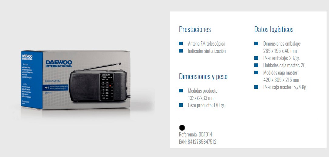 Radio Digital Daewoo AM/FM DRP-14 – Reestreno Tecnológico